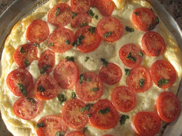 Provolone Pizza Provolone, Roma Tomato And Fresh Basil Pizza) Recipe ...